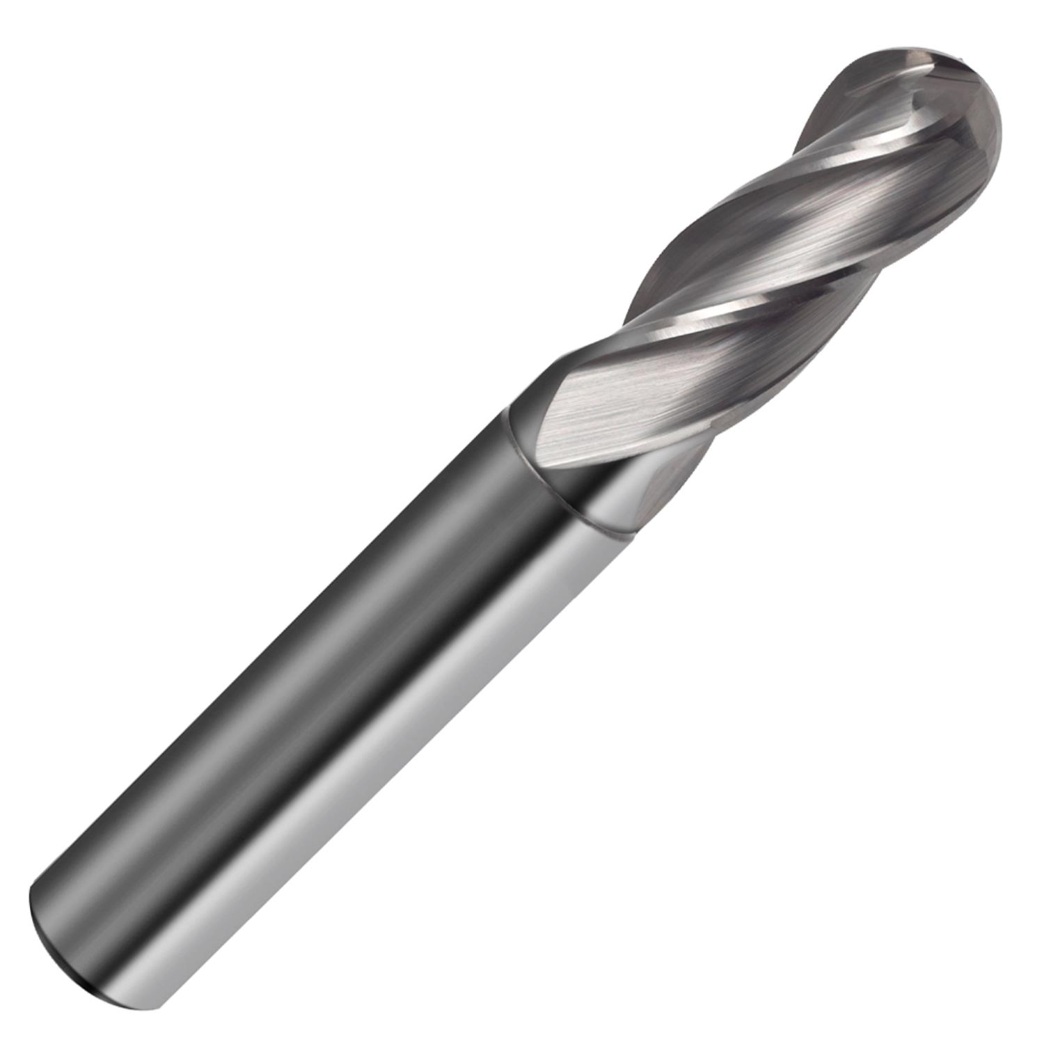 Guhring 8mm Uni-Pro 4FL Ball, Necked 30° Std Length Carbide End Mill ...