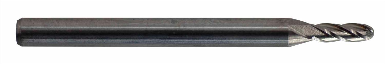 .022 2 Flute Carbide Standard Length Ball Nose End Mill ALTiN Coated ...