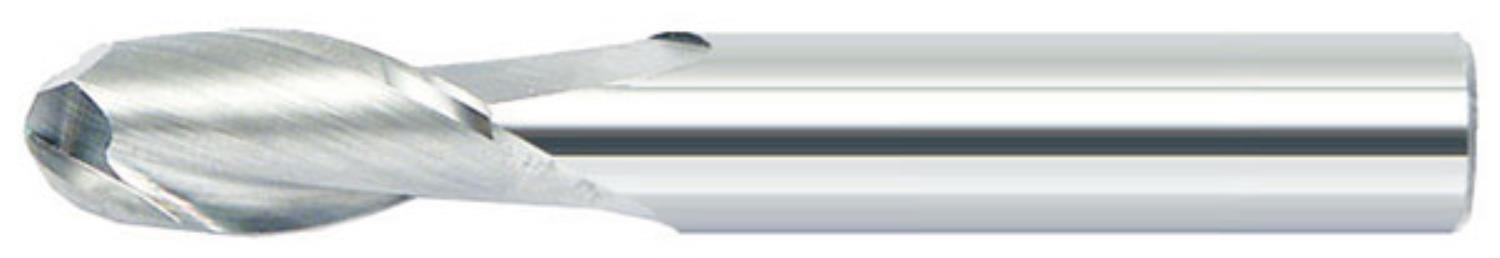 10mm Diameter, Uncoated Ball Carbide End Mill
