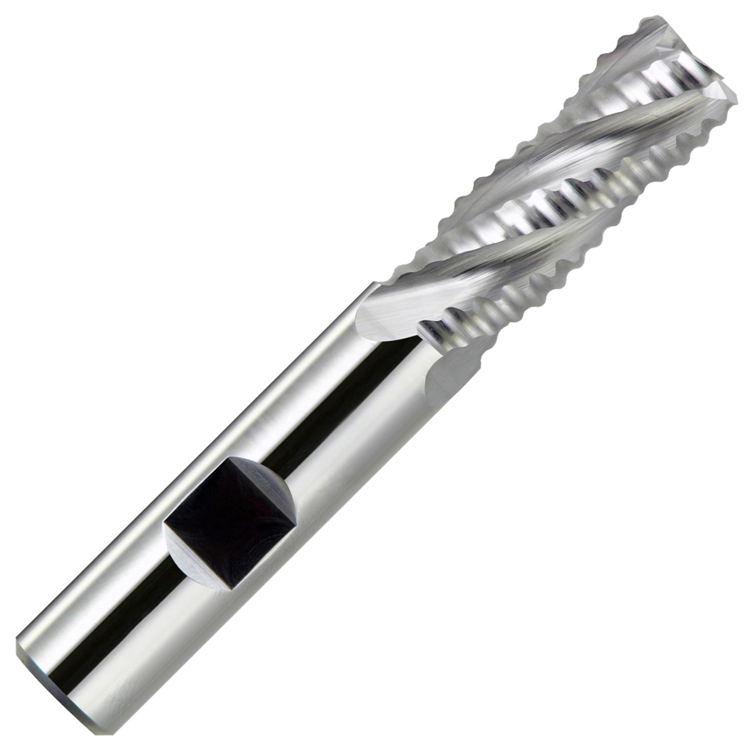 1-1/4" Diameter Stub Length 6 Flute Bright HSS Non-Center Cutting ...
