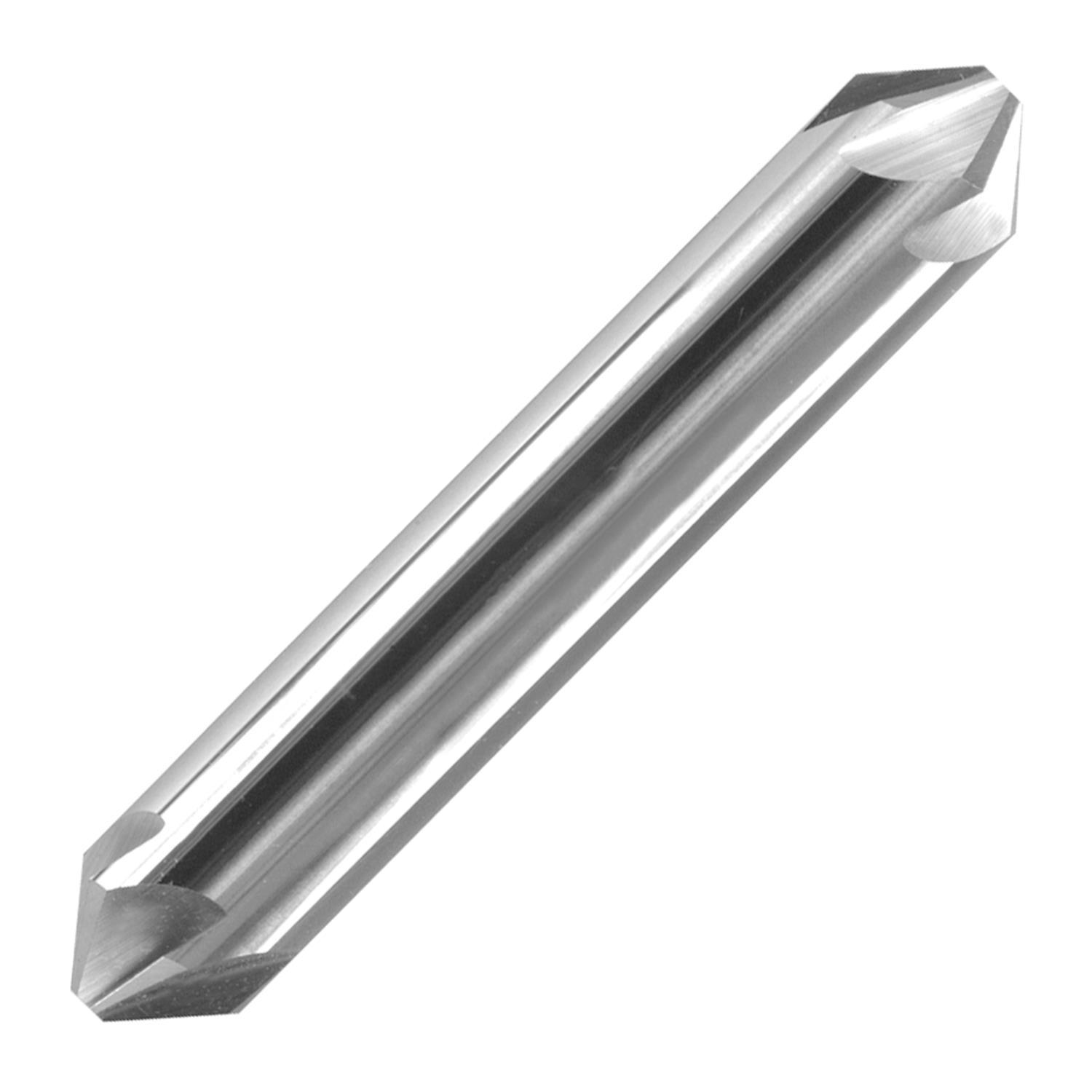 1/4" Diameter x 100° Double End 6 Flute Bright Carbide Countersink