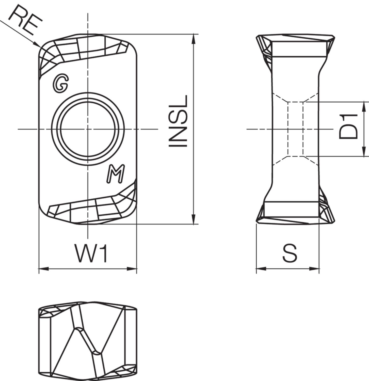 Kyocera LOGU030310ERGM PR1535 Grade PVD Carbide, Indexable Milling Insert
