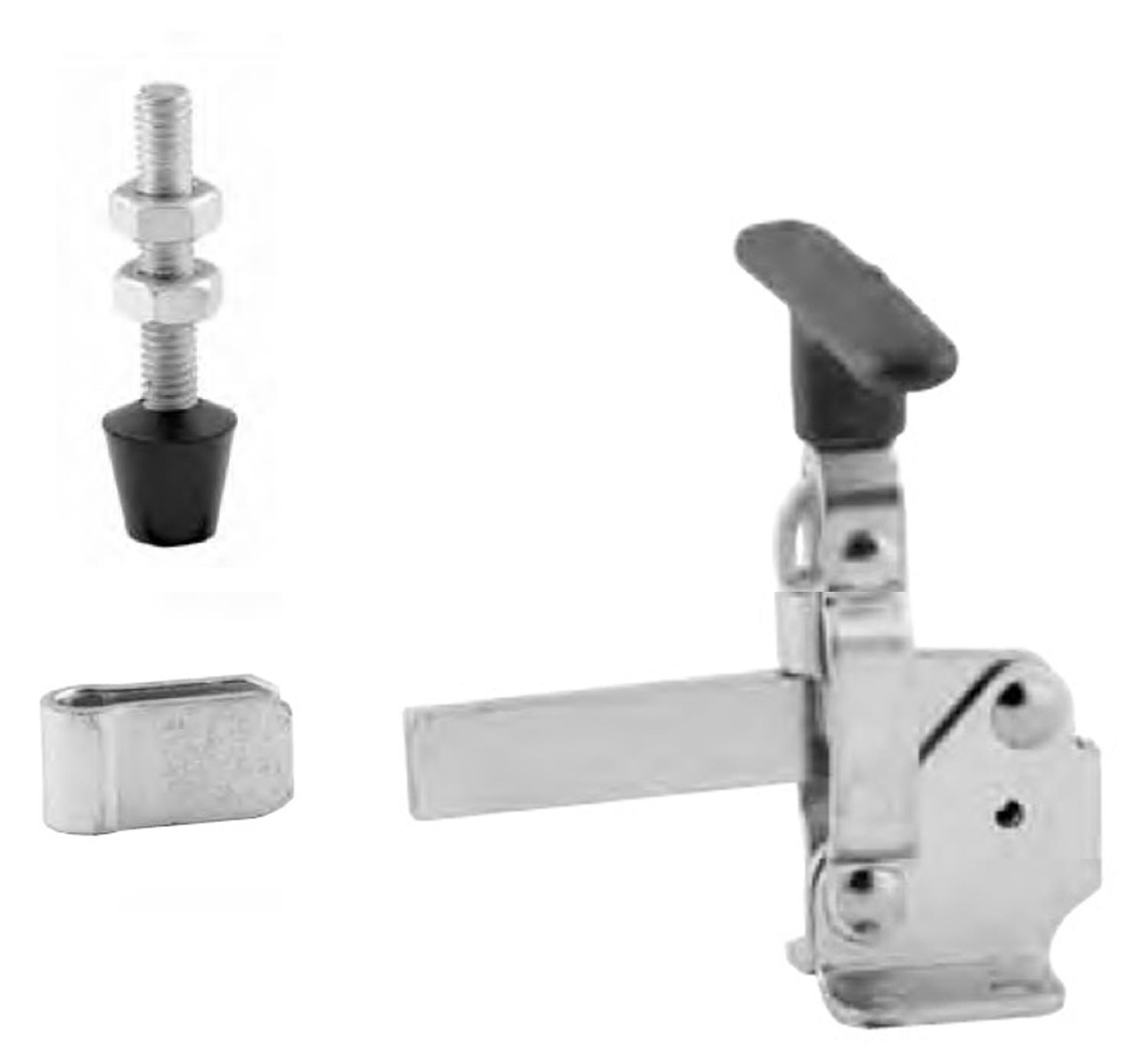 200 lbs Capacity Hold Down Action Vertical T-Handle Toggle Clamp, Solid ...