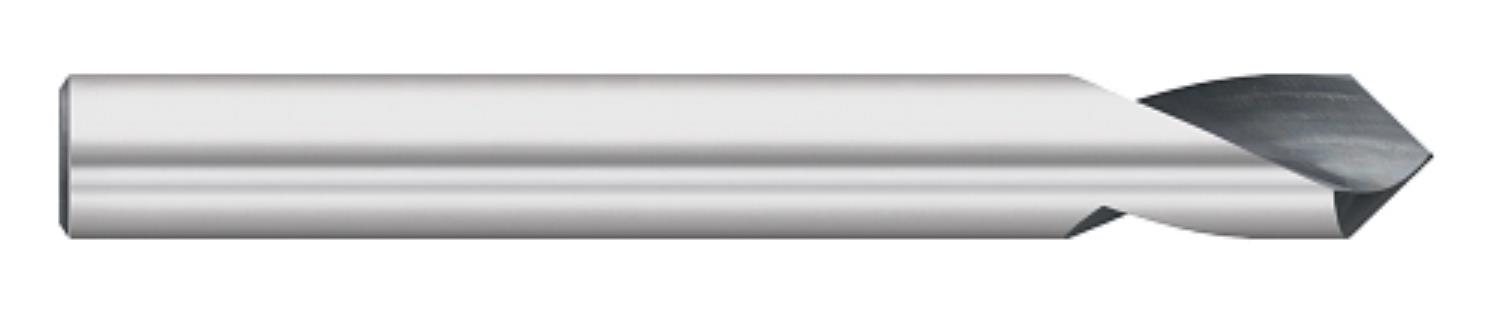 1/4" Drill Diameter x 3/8" Flute Length, 90° Carbide Spot Drill, 2 ...