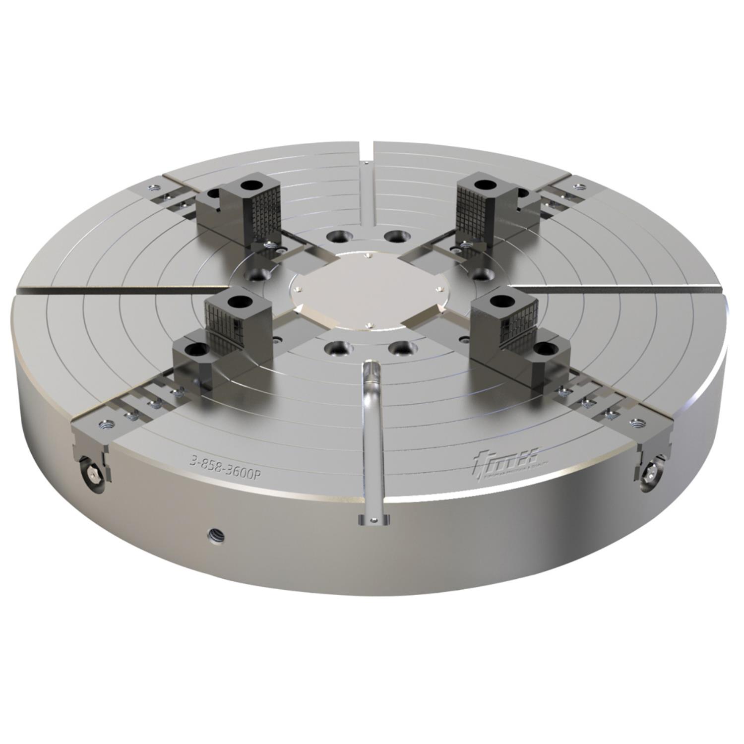 40" 4-Jaw Forged Steel Body VTL Independent Jaws Chuck with Two-Piece ...