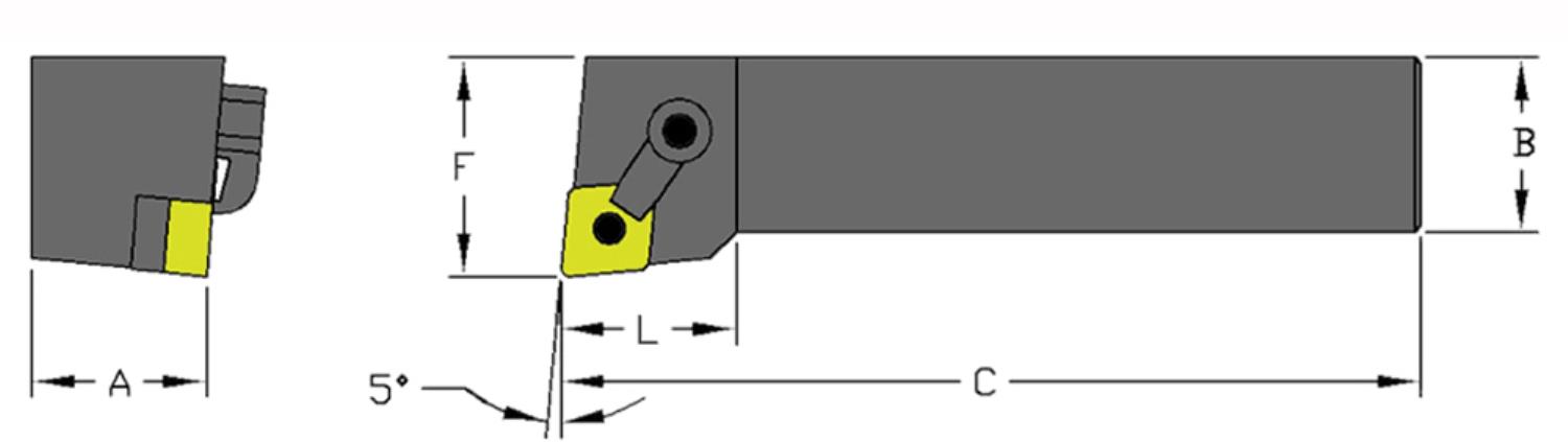 MCLNR 12-4B Right Hand 3/4" Square Shank Turning Inserts Holder Holds ...