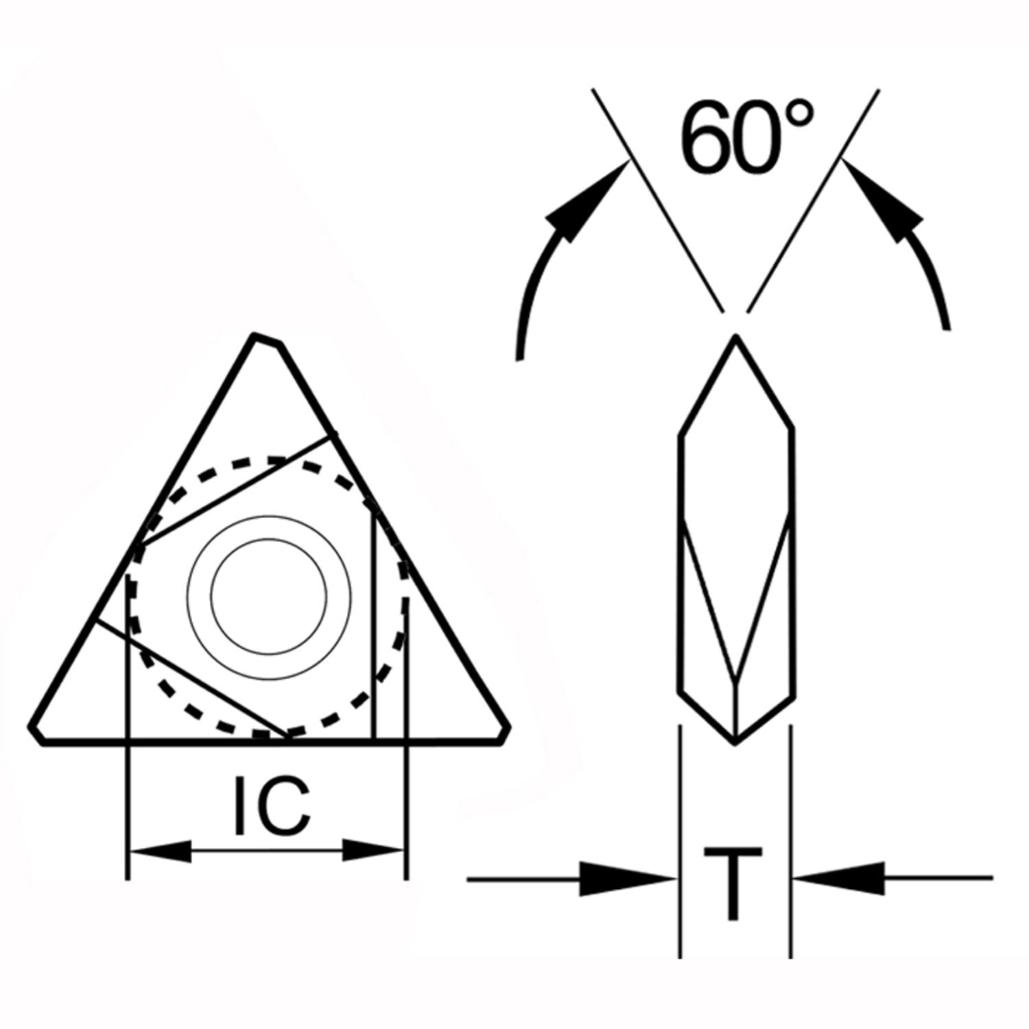TNMC-43NV .010 On Edge Threading Insert, 4-20 TPI, TiN Coated. ULTRA ...