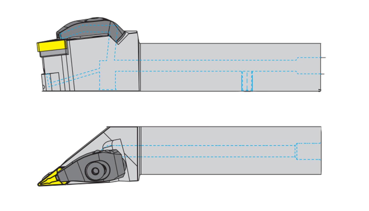 DVJNR123B-C, 3 / 4" Square Shank Coolant Through Indexable Holder For ...