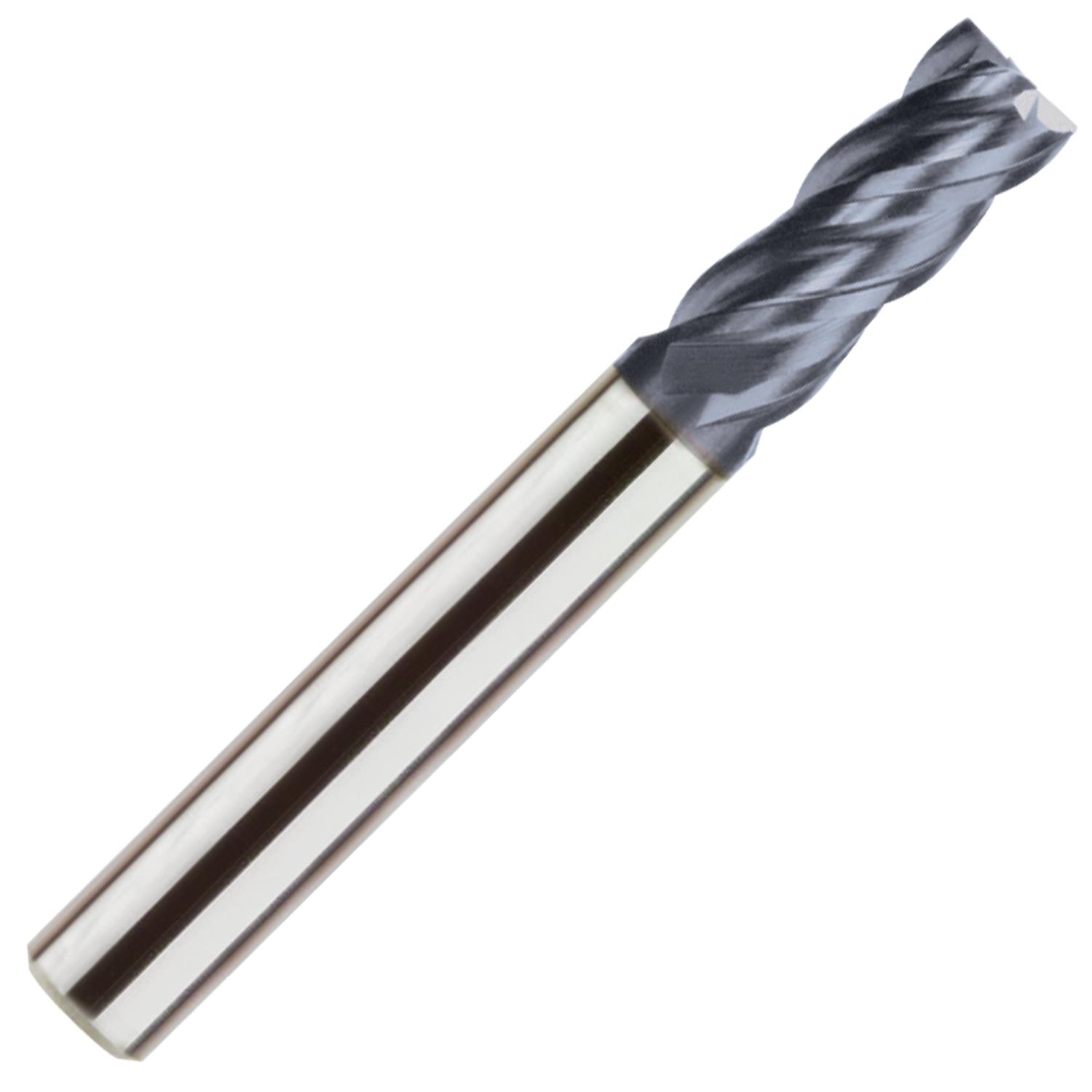 10mm 4 Flute Chamfered Corner Carbide End Mill, 10mm Plain Shank, 22mm ...
