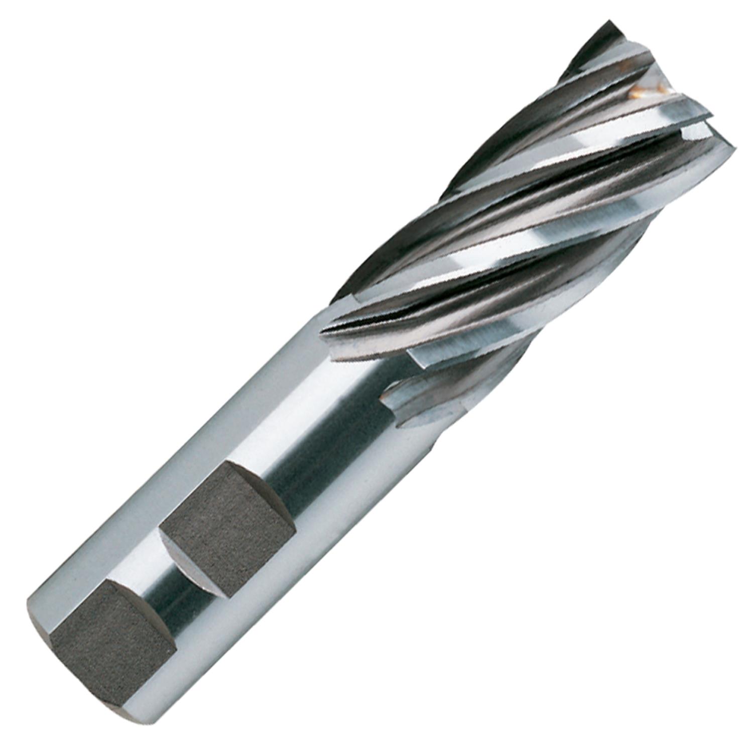 1-1/4" 6 Flute Square End Non-Center Cutting "Bridgeport" End Mill, 2 ...