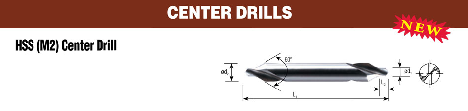 2pcs #1 60° High Speed Steel Center Drills & Countersink YG1 D1C90141 ...